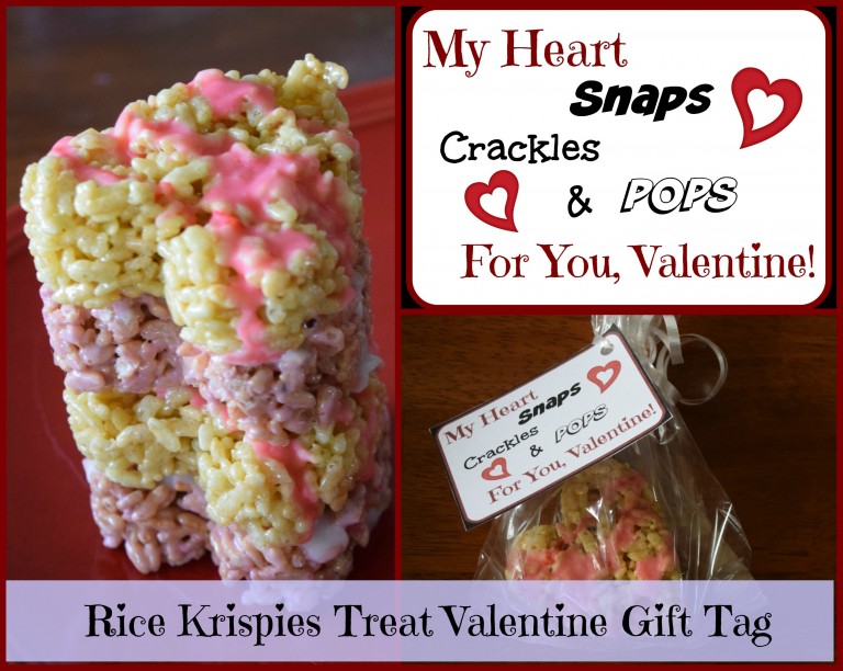 Rice Krispies Treats Valentine Gift Tags | As They Grow Up