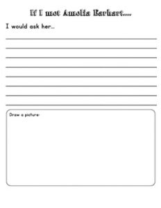 Amelia Earhart Printable - Grades K-3