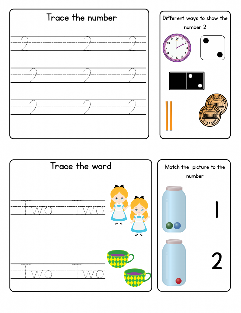 Free Counting with Alice in Wonderland Printable for Pre-K/Kindergarten