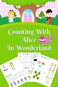 Free Counting with Alice in Wonderland Printable for Pre-K/Kindergarten