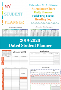 2019-2020 Student Planner | As They Grow Up